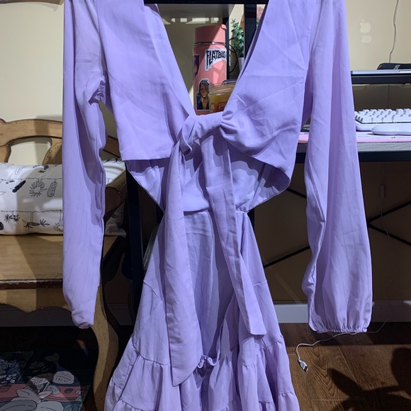 Bardot | Dresses | Lilac Cutout Frill Dress | Poshmark